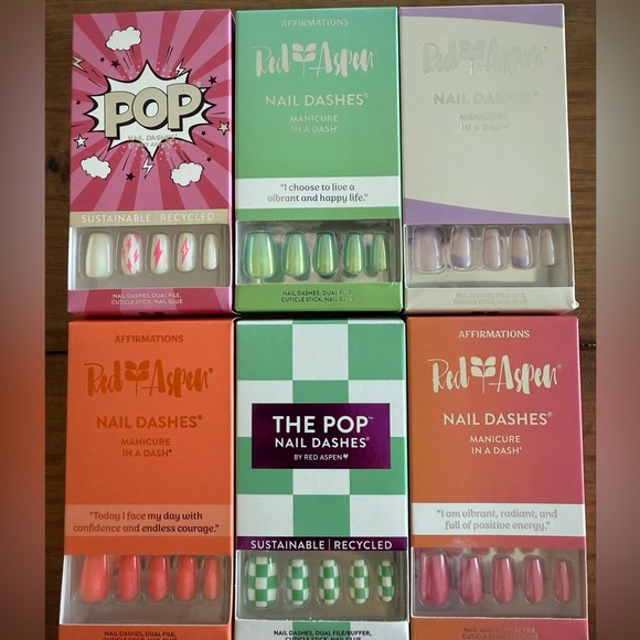 Red Aspen | Party Supplies | Nib Red Aspen Nail Dashes Bundle Set 6 ...